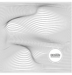 Distorted wave monochrome texture Royalty Free Vector Image