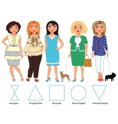 Five figures business Royalty Free Vector Image