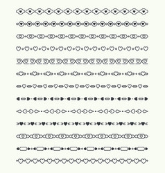 Line border geometric dotted dividers set Vector Image