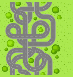 Seamless pattern top view roads Royalty Free Vector Image