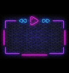 Versus screen design in neon style neon banner Vector Image