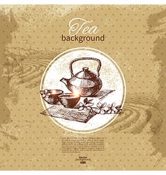 Tea vintage background Royalty Free Vector Image