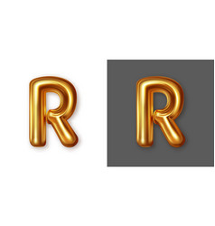 Luxury letter r logo template in gold color royal Vector Image