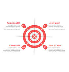 Target with four arrows Royalty Free Vector Image