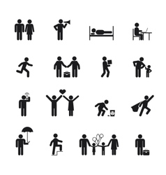 Sick icons people pictograms Royalty Free Vector Image