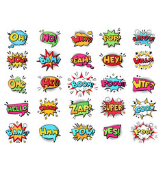 Wow pop art comic book text super hero Royalty Free Vector