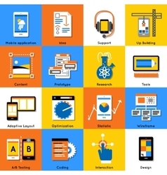 Basic flat icon set for web and mobile application