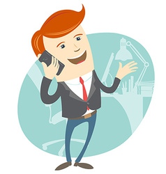 Phone man with crown Royalty Free Vector Image