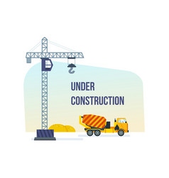 Under construction frame Royalty Free Vector Image