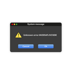 Window user interface system message template Vector Image