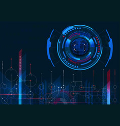 Graphical presentation computer panel monitor Vector Image