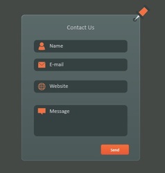Contact form Royalty Free Vector Image - VectorStock