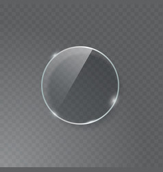 Transparent glass plate mock up see through Vector Image