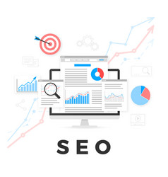 SEO infographic Royalty Free Vector Image - VectorStock