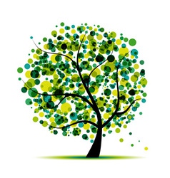 Abstract spring tree Royalty Free Vector Image