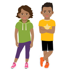 Set multicultural children Royalty Free Vector Image