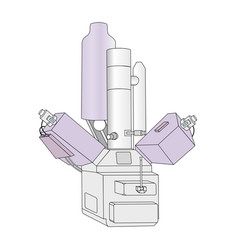 Scanning electron microscope Royalty Free Vector Image