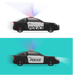 Funny cute hand drawn cartoon police car toy Vector Image