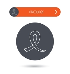 Awareness ribbon icon Oncology sign Royalty Free Vector
