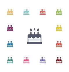 Cupcakes round icons set Royalty Free Vector Image