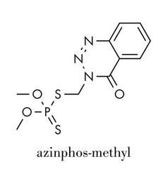 Phosmet organophosphate insecticide molecule Vector Image