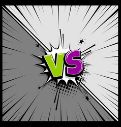 Versus empty speech box text Royalty Free Vector Image