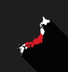 Japan map and flag Royalty Free Vector Image - VectorStock