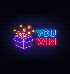 You win paper banners Royalty Free Vector Image