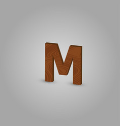 Letter m wooden alphabet blocks Royalty Free Vector Image