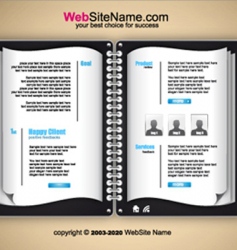 Modern artistic web design template Royalty Free Vector