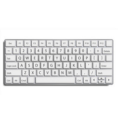 Laptop keyboard letters and buttons Royalty Free Vector
