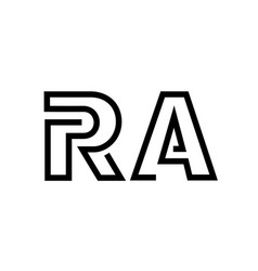 Letter r and a monogram template simple style Vector Image