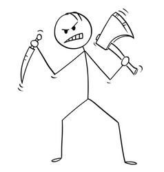 Killer wielding a axe Royalty Free Vector Image