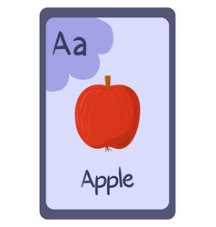 Flashcard Alphabet a is for Apple Vector Images (92)