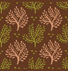 Green trees texture seamless pattern Royalty Free Vector