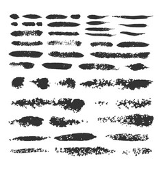 Set of black paint ink brush strokes brushes Vector Image