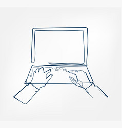 One continuous line drawing and computer Vector Image