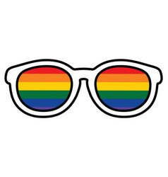 Sunglasses abstract rainbow lenses Royalty Free Vector Image