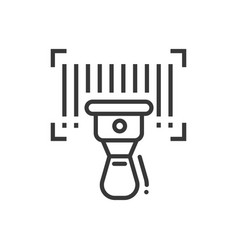 Qr code scanner - line design single isolated icon
