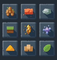 Resource icons for games Royalty Free Vector Image