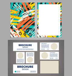 Contemporary art museum exhibition blank brochure Vector Image