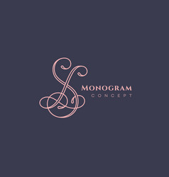 Sl monogram logo Royalty Free Vector Image - VectorStock