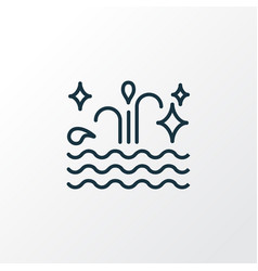 Clean water icon line symbol premium quality Vector Image
