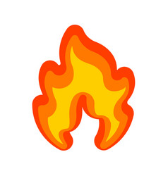 Flame fire hot red orange yellow icon Royalty Free Vector