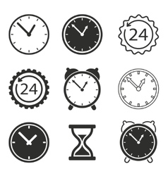 Daily routine clock characters concept Royalty Free Vector