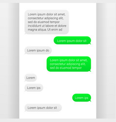 Message bubbles design template for messenger Vector Image