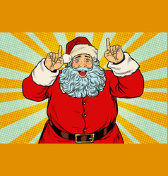 Santa pointing up Royalty Free Vector Image - VectorStock