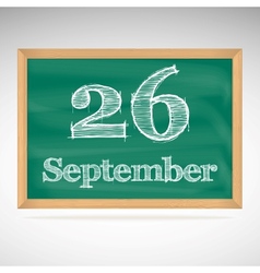 September 26 flat daily calendar icon Royalty Free Vector