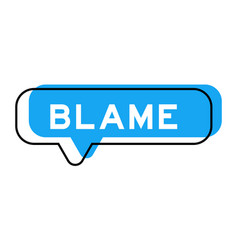 Search banner in word blame with hand over Vector Image