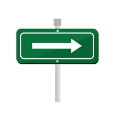 Road sign green icon Royalty Free Vector Image